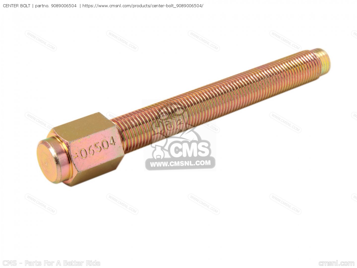 9089006504: CENTER BOLT Yamaha - buy the 90890-06504-00 at CMSNL