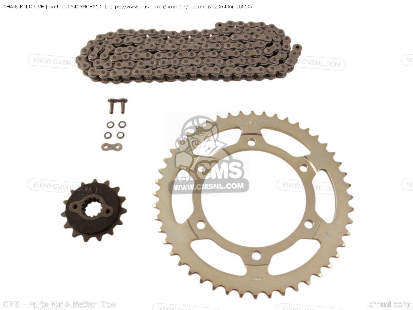 CHAIN KIT,DRIVE for XL650V TRANSALP 2004 (4) ENGLAND - order at CMSNL