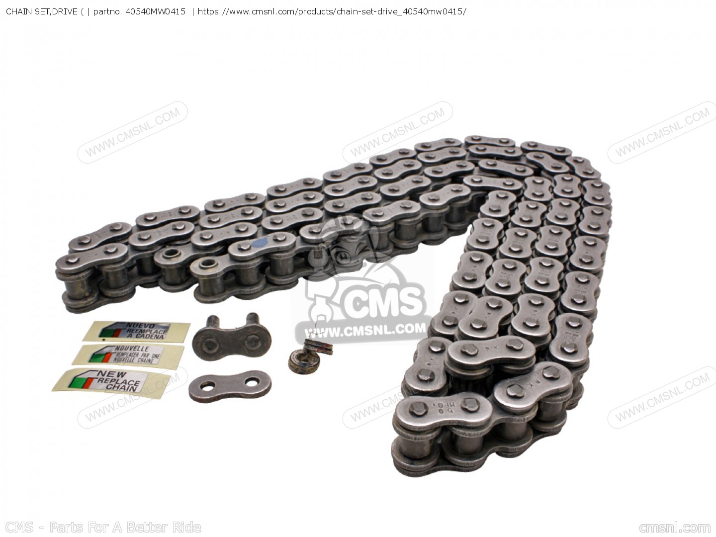 CHAIN SET,DRIVE ( for CBR900RR FIREBLADE 1992 (N) AUSTRALIA ENGLAND ...