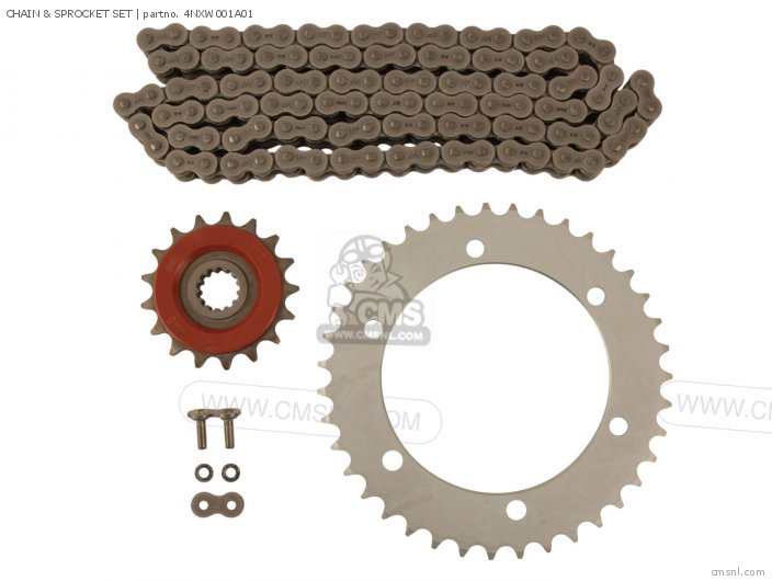 4NXW001A01: CHAIN & SPROCKET SET Yamaha - buy the 4NX-W001A-01-00 at CMSNL