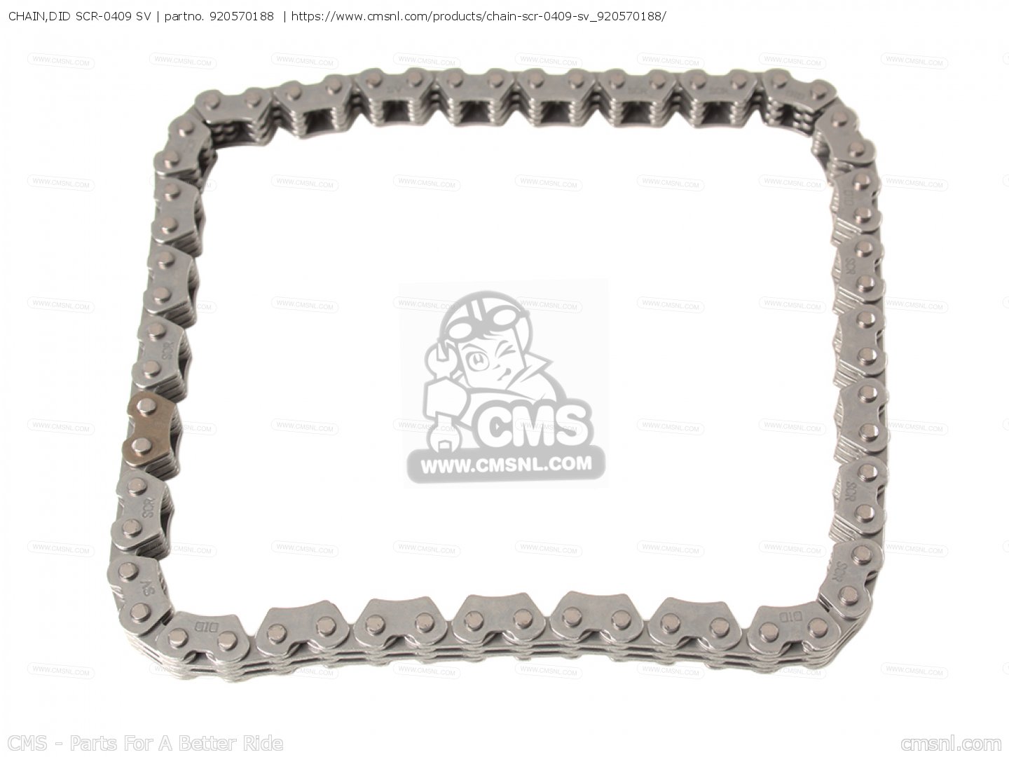 920570188: CHAIN,DID SCR-0409 SV Kawasaki - buy the 92057-0188 at CMSNL