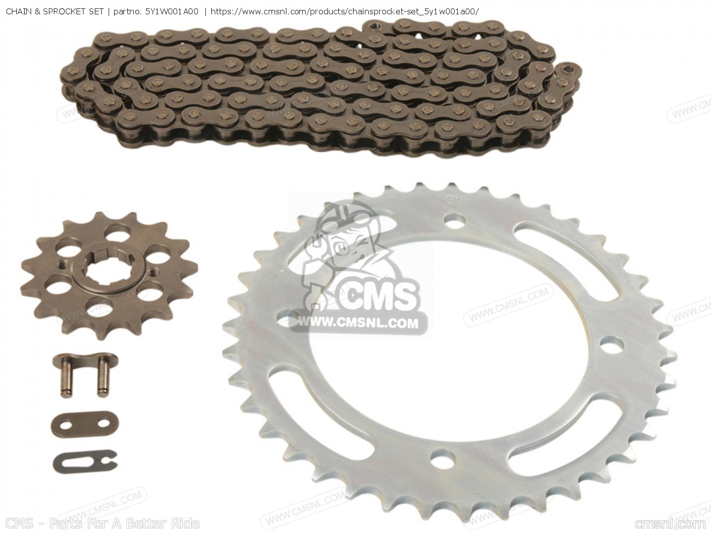 5Y1W001A00: Chain & Sprocket Set Yamaha - buy the 5Y1-W001A-00 at CMSNL