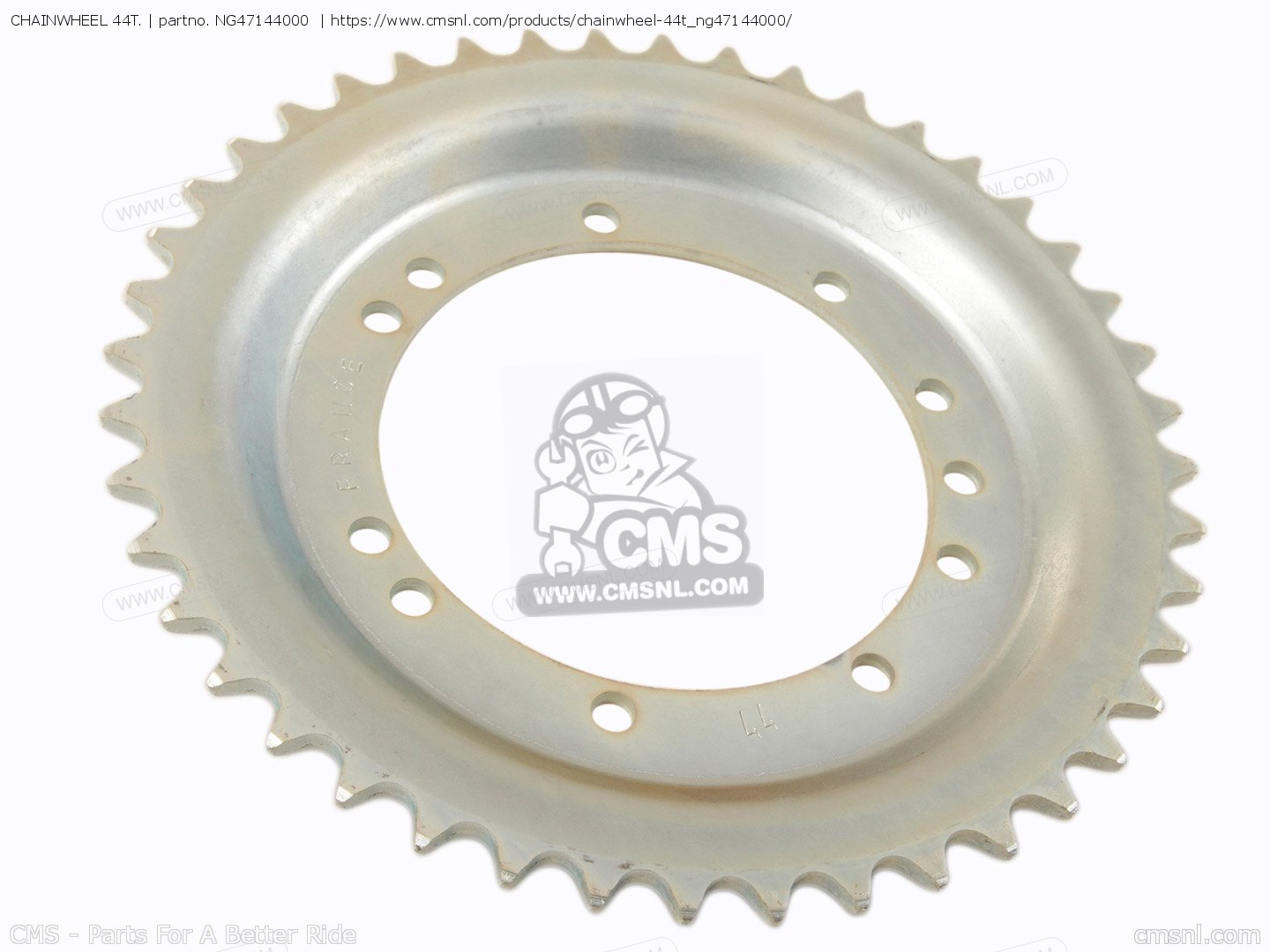 NG47144000: CHAINWHEEL 44T. Yamaha - buy the NG4-71440-00-00 at CMSNL