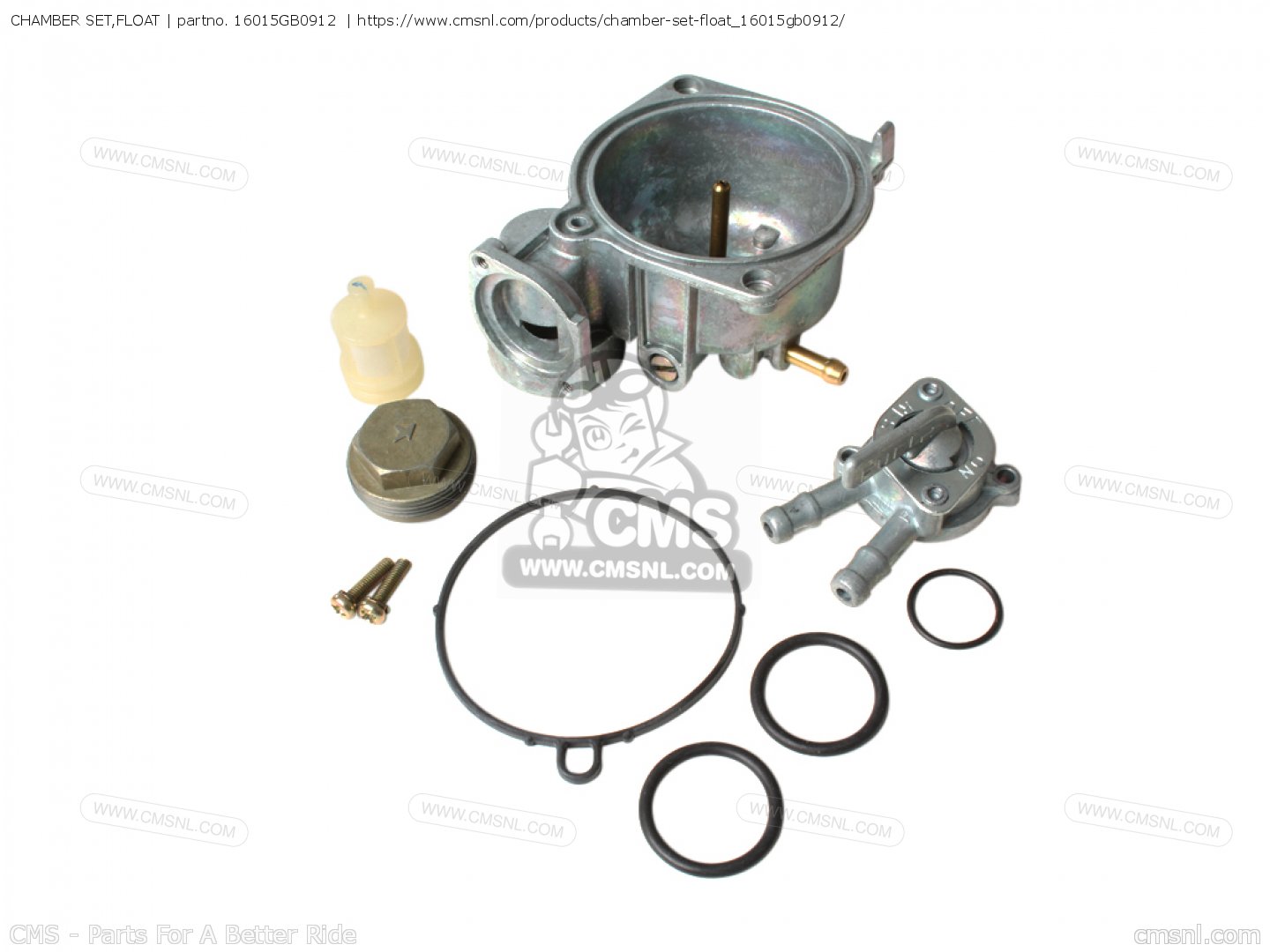 16015GB0912: CHAMBER SET,FLOAT Honda - buy the 16015-GB0-912 at CMSNL