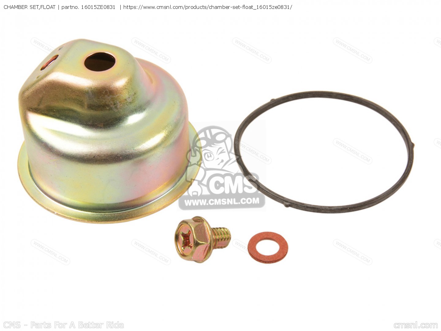 16015ZE0831: CHAMBER SET,FLOAT Honda - buy the 16015-ZE0-831 at CMSNL