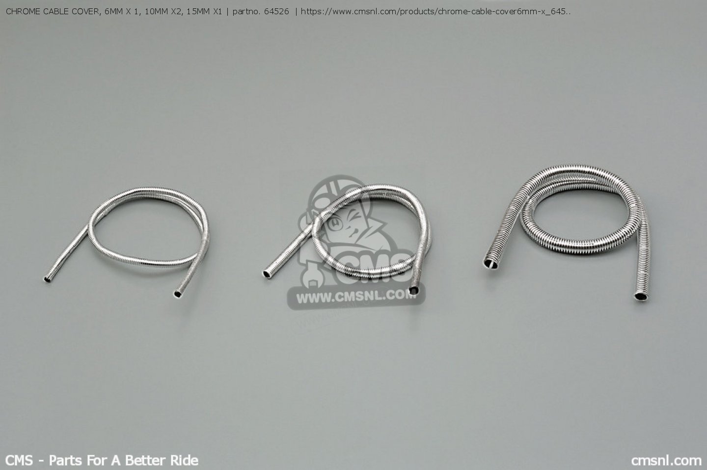 64526: Chrome Cable Cover, 6mm X 1, 10mm X2, 15mm X1 Daytona - buy the ...
