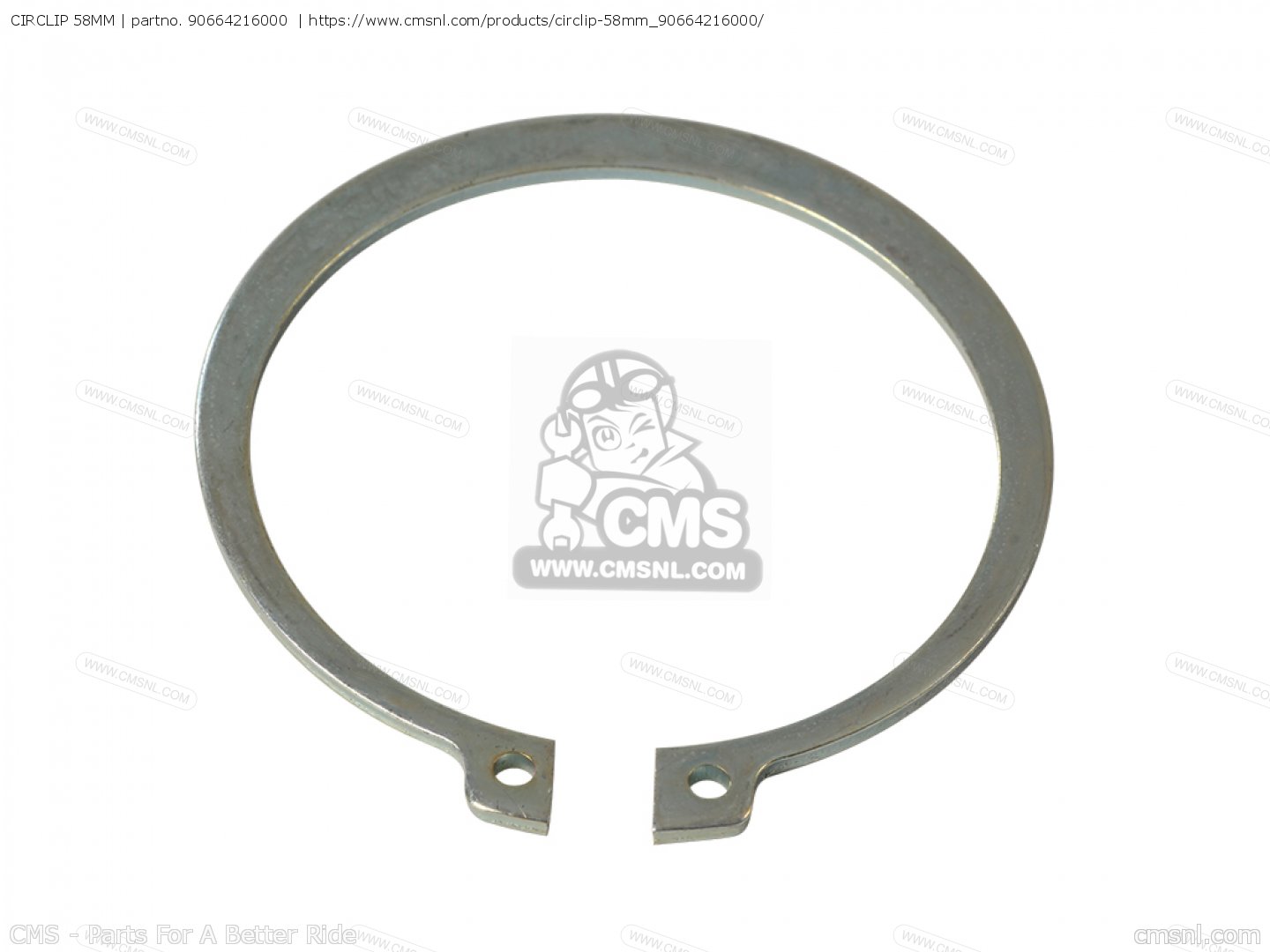 90664216000: CIRCLIP, 58M/M Honda - buy the 90664-216-000 at CMSNL