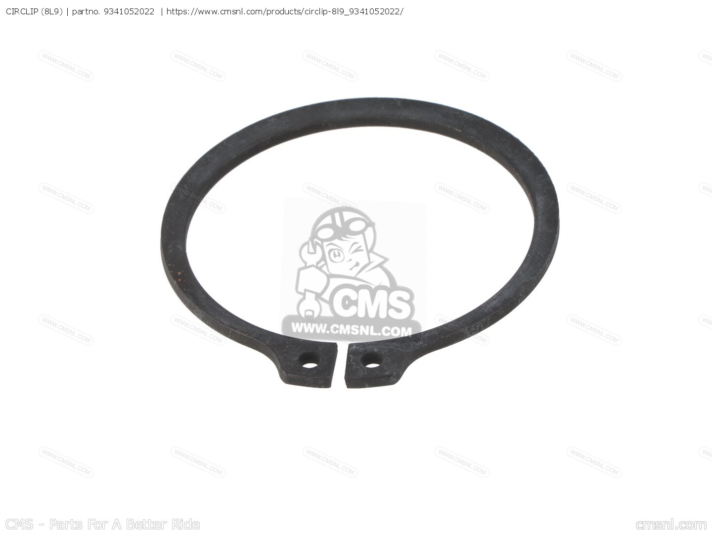 9341052022: CIRCLIP (8L9) Yamaha - buy the 93410-52022-00 at CMSNL
