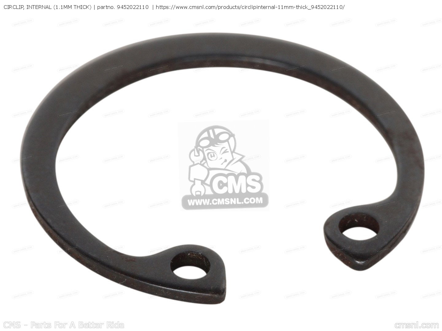 9452022110: Circlip, Internal (1.1mm Thick) Honda - buy the 94520-221 ...