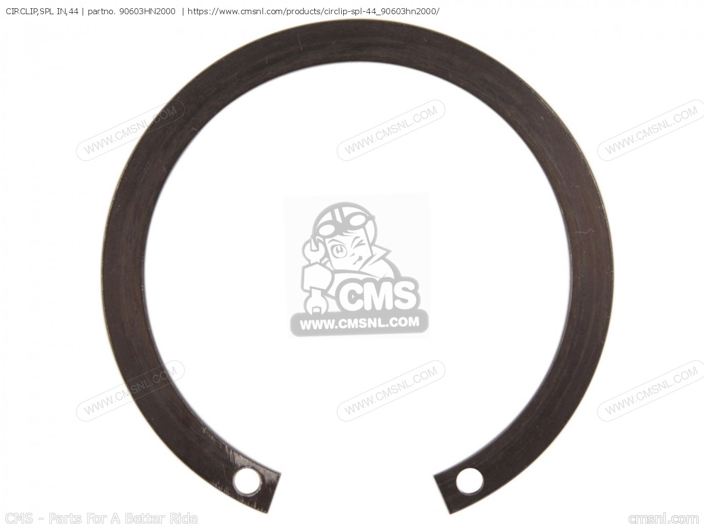 90603HN2000: Circlip,spl In,44 Honda - buy the 90603-HN2-000 at CMSNL