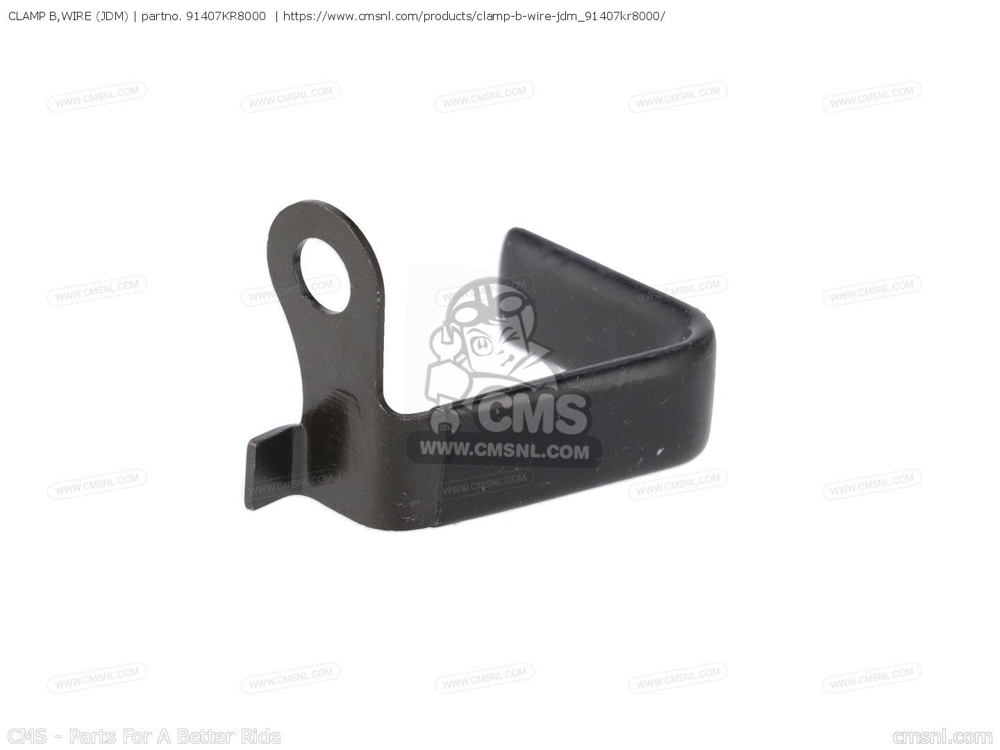 91407KR8000: CLAMP B,WIRE (JDM) Honda - buy the 91407-KR8-000 at CMSNL