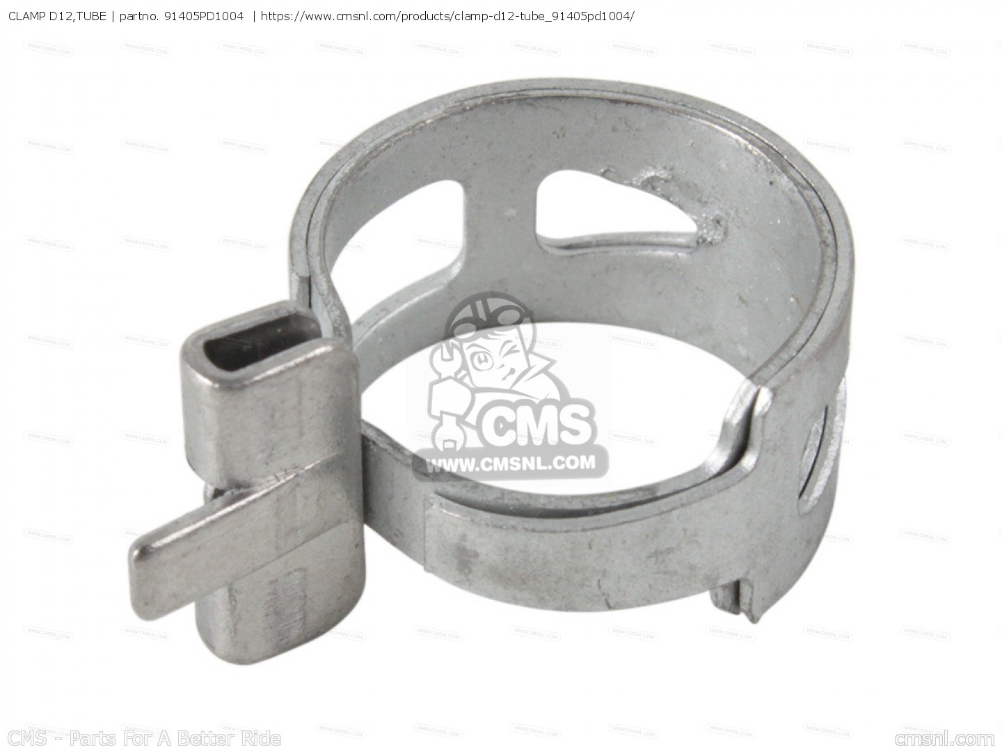 91405PD1004: CLAMP D12,TUBE Honda - buy the 91405-PD1-004 at CMSNL