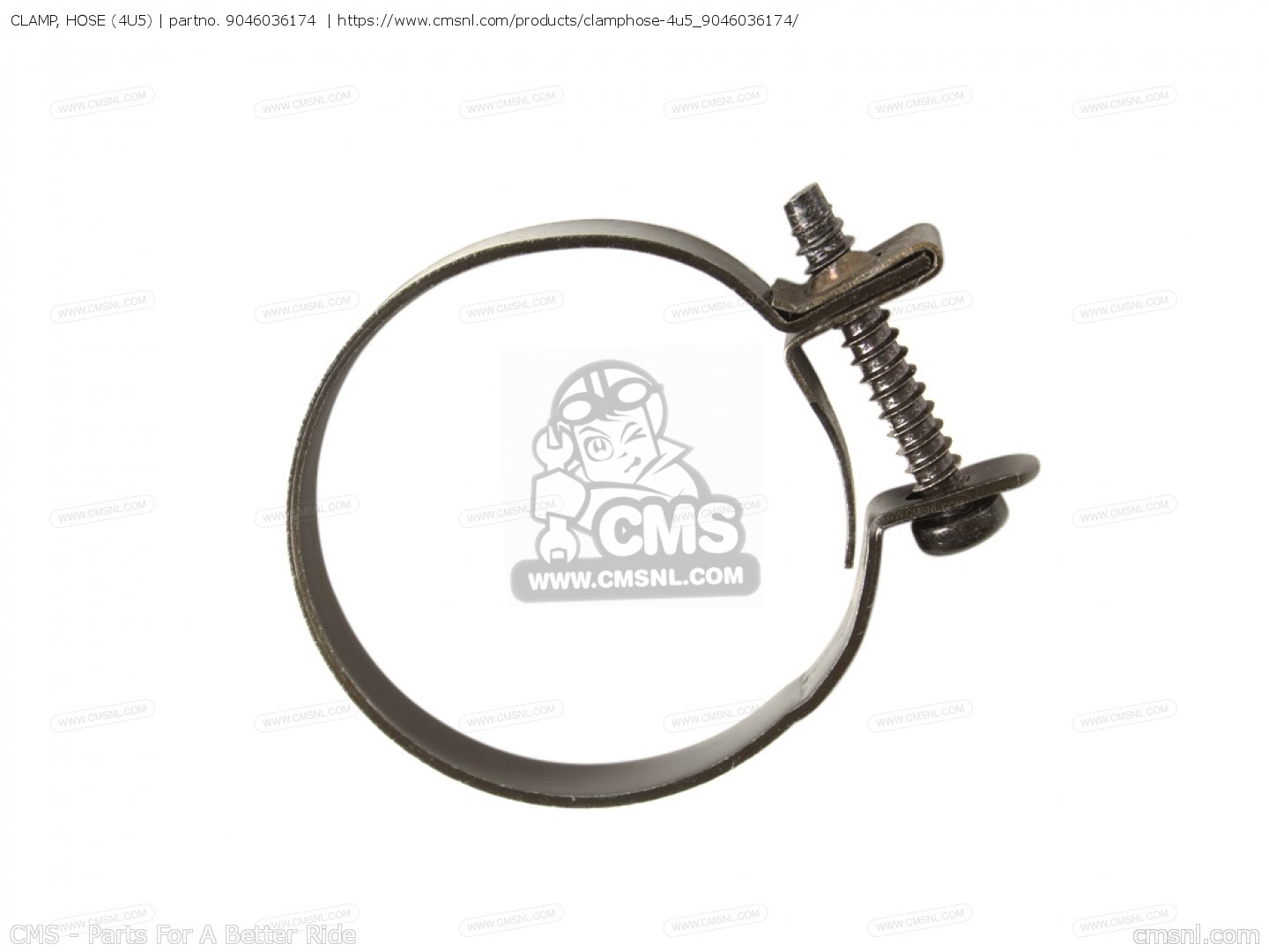 9046036174: CLAMP, HOSE (4U5) Yamaha - buy the 90460-36174-00 at CMSNL