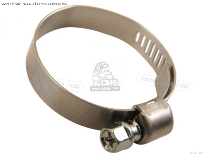 19504MGP000: CLAMP,WATER HOSE Honda - buy the 19504-MGP-000 at CMSNL