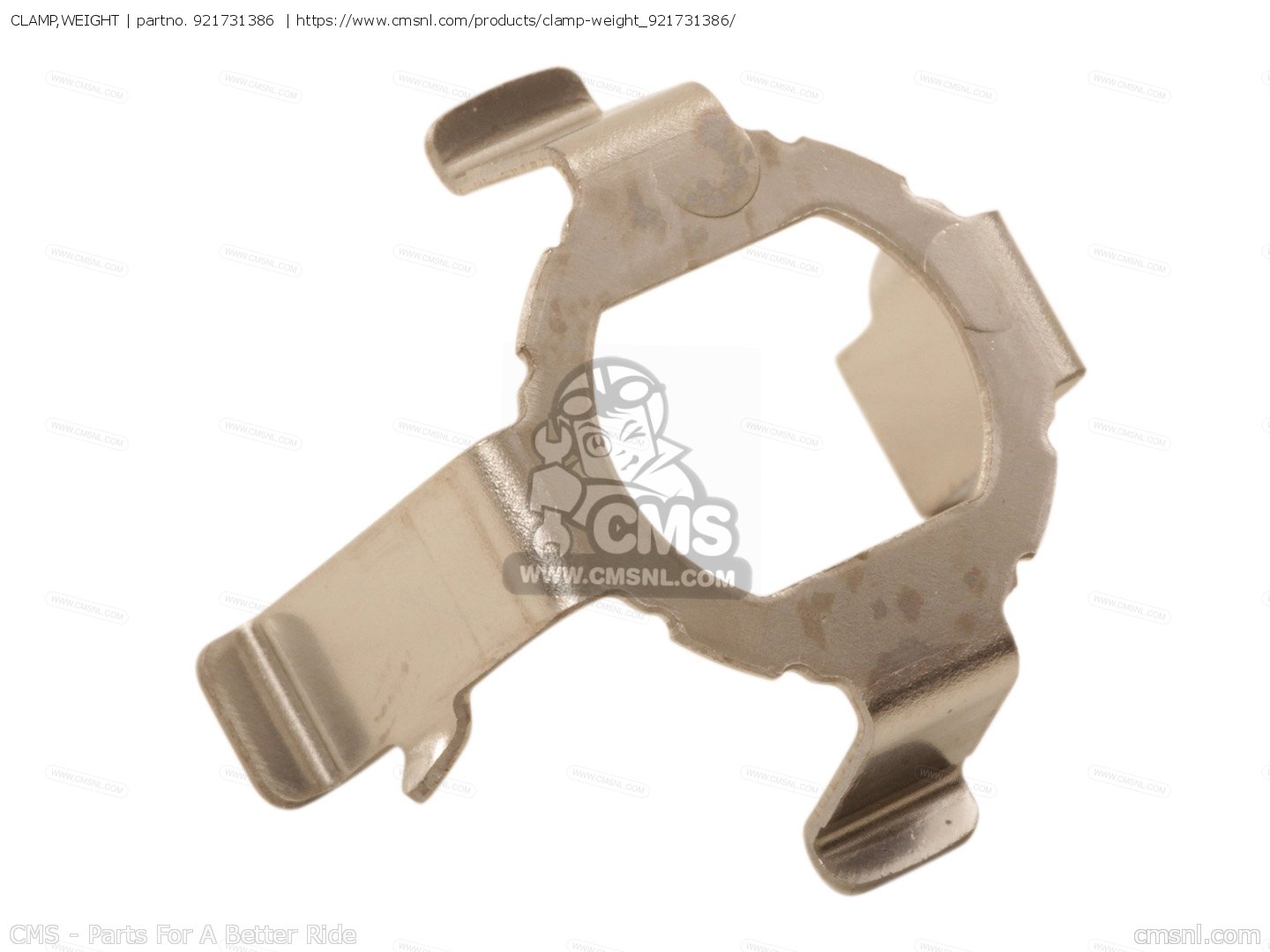 921731386: CLAMP,WEIGHT Kawasaki - buy the 92173-1386 at CMSNL