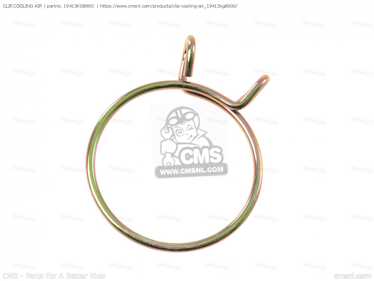 19413KG8900: CLIP,COOLING AIR Honda - buy the 19413-KG8-900 at CMSNL