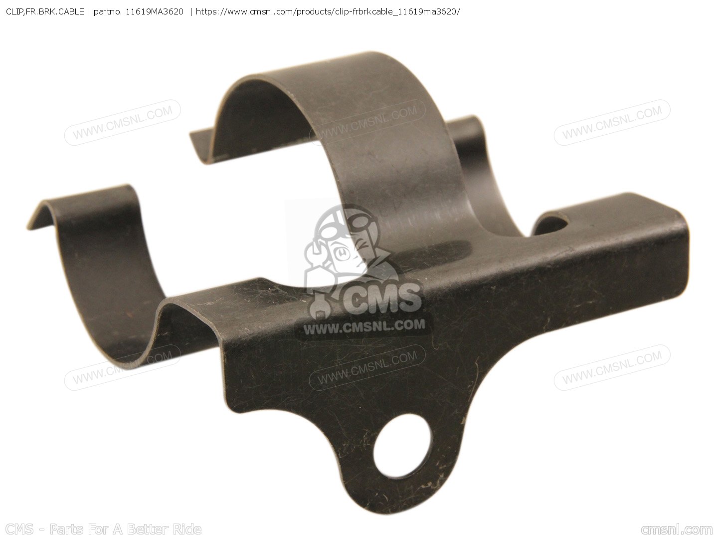 11619MA3620: CLIP,FR.BRK.CABLE Honda - buy the 11619-MA3-620 at CMSNL