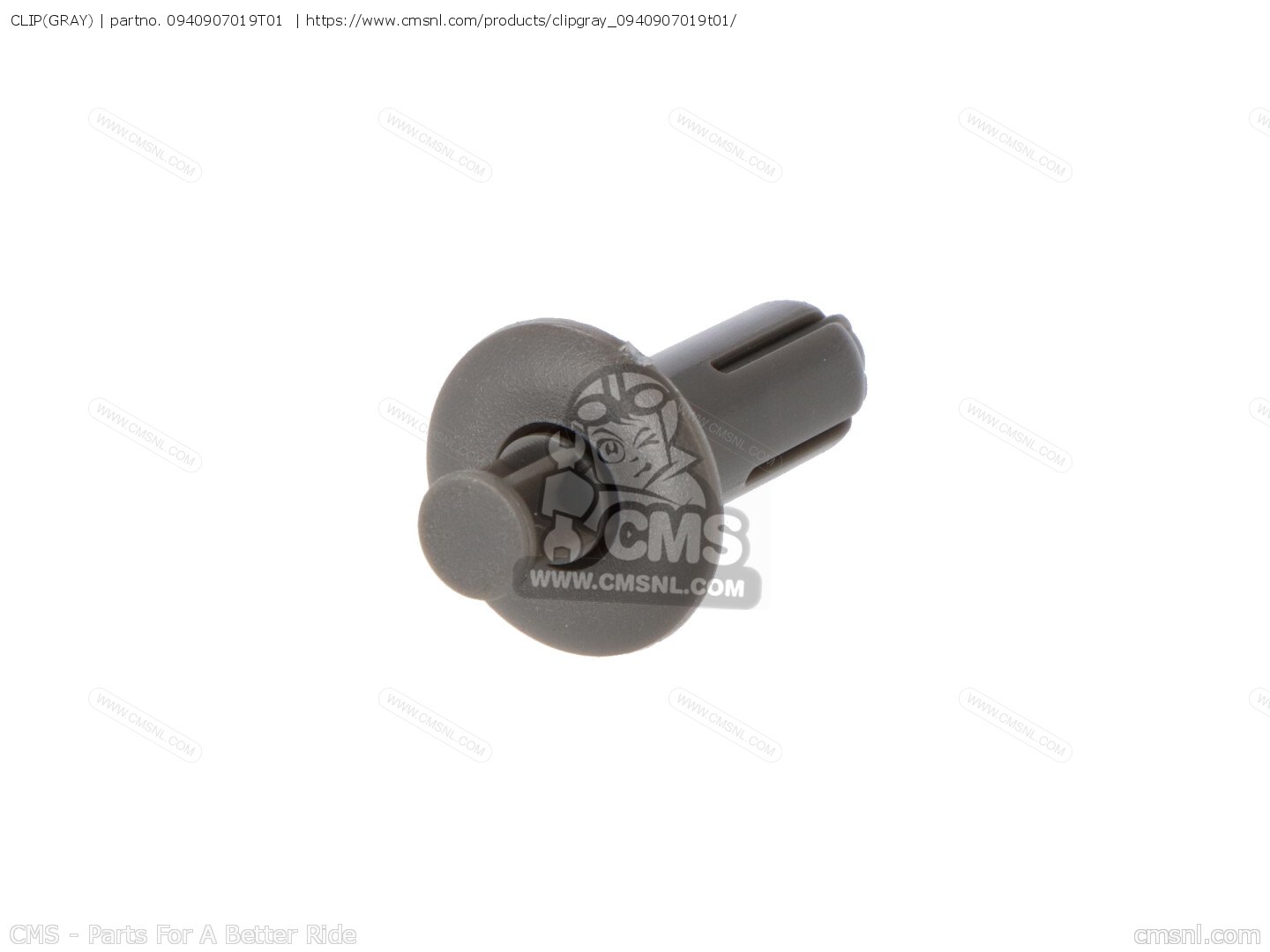 0940907019T01: CLIP(GRAY) Suzuki - buy the 09409-07019-T01 at CMSNL