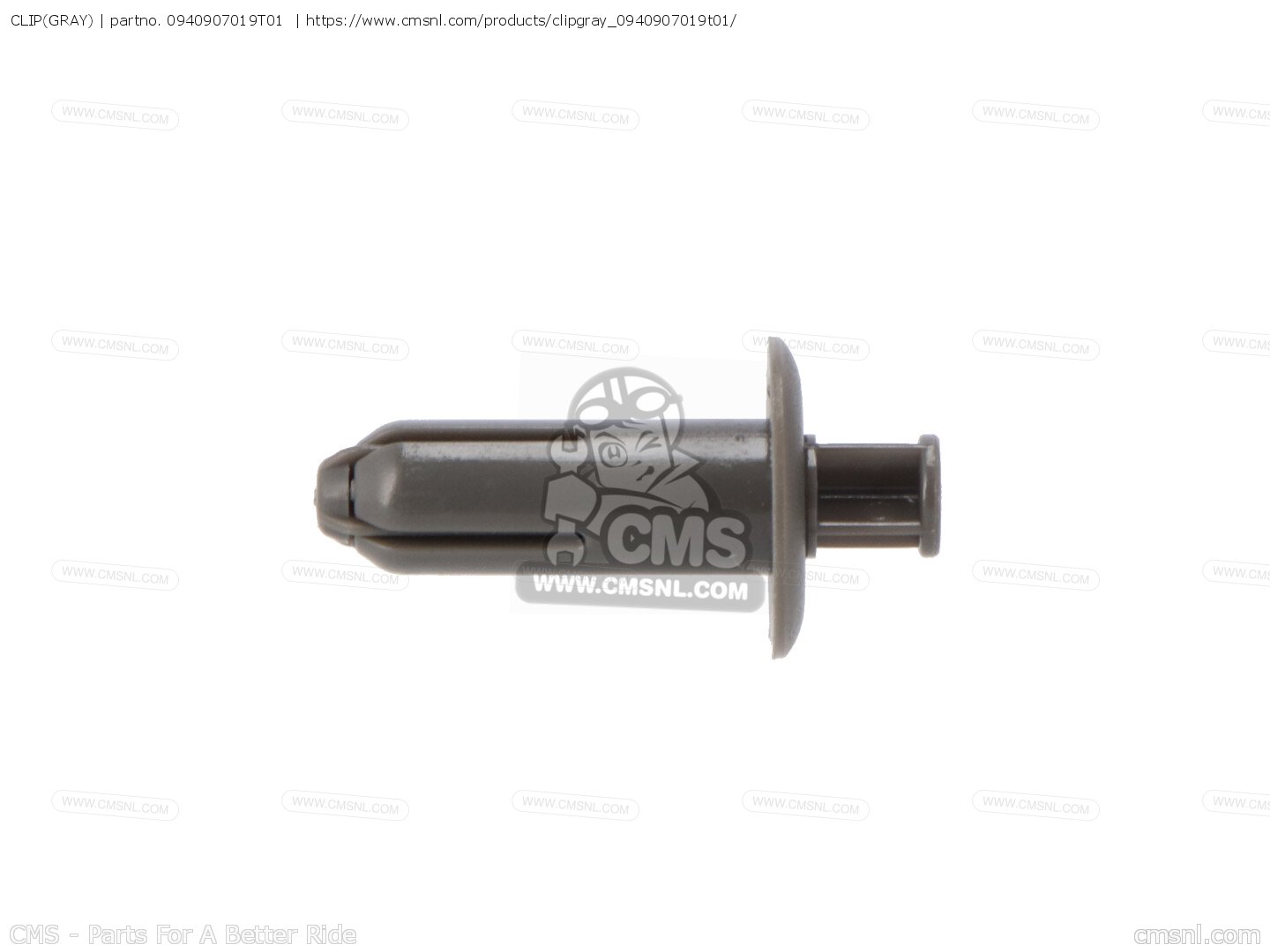 0940907019T01: CLIP(GRAY) Suzuki - buy the 09409-07019-T01 at CMSNL