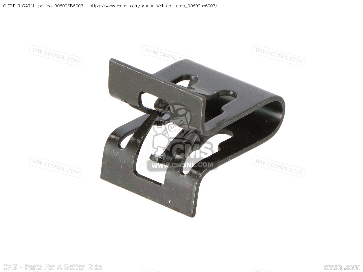 90609SB6003: CLIP,PLR GARN Honda - buy the 90609-SB6-003 at CMSNL