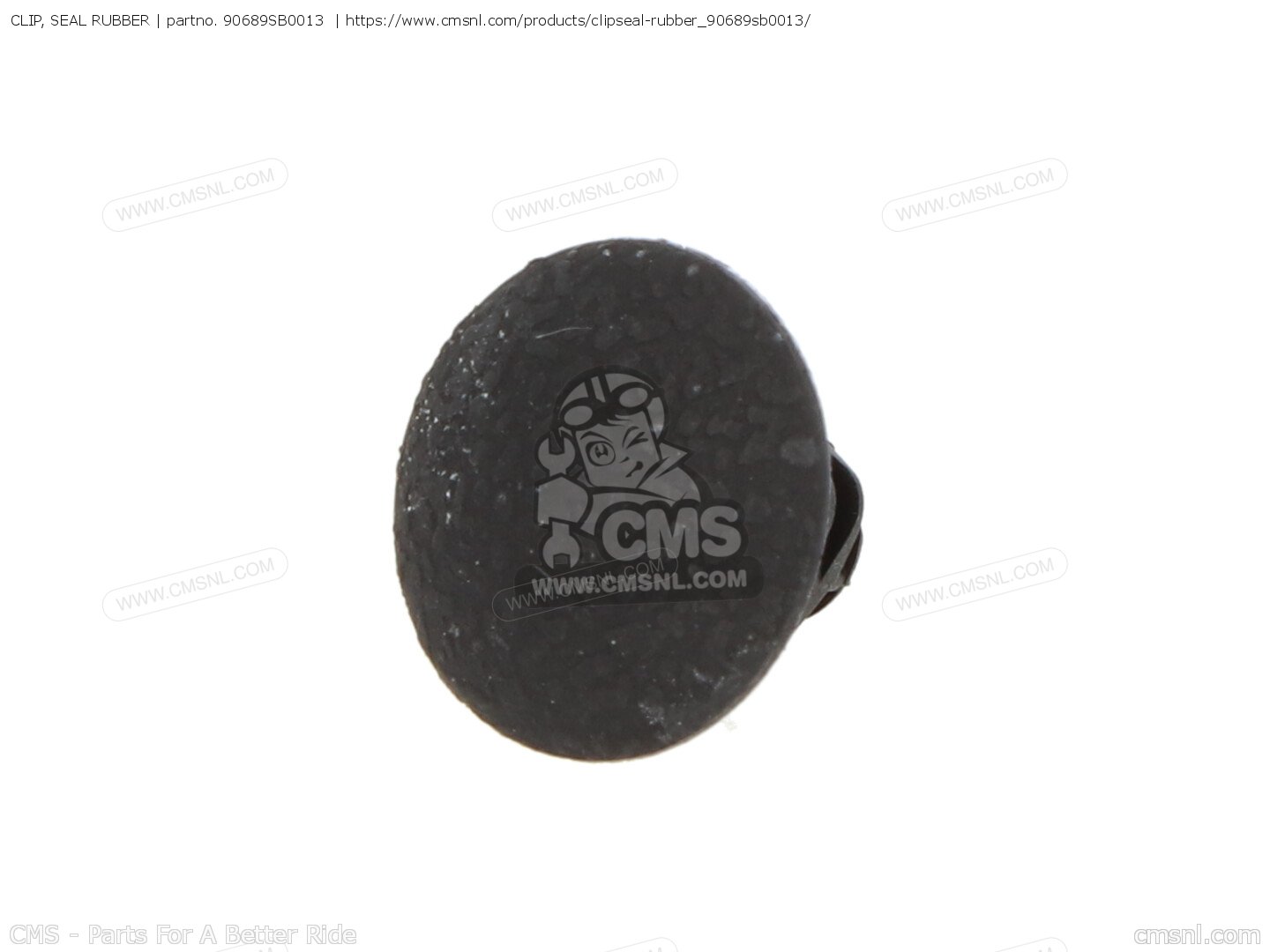 90689SB0013: Clip, Seal Rubber Honda - buy the 90689-SB0-013 at CMSNL