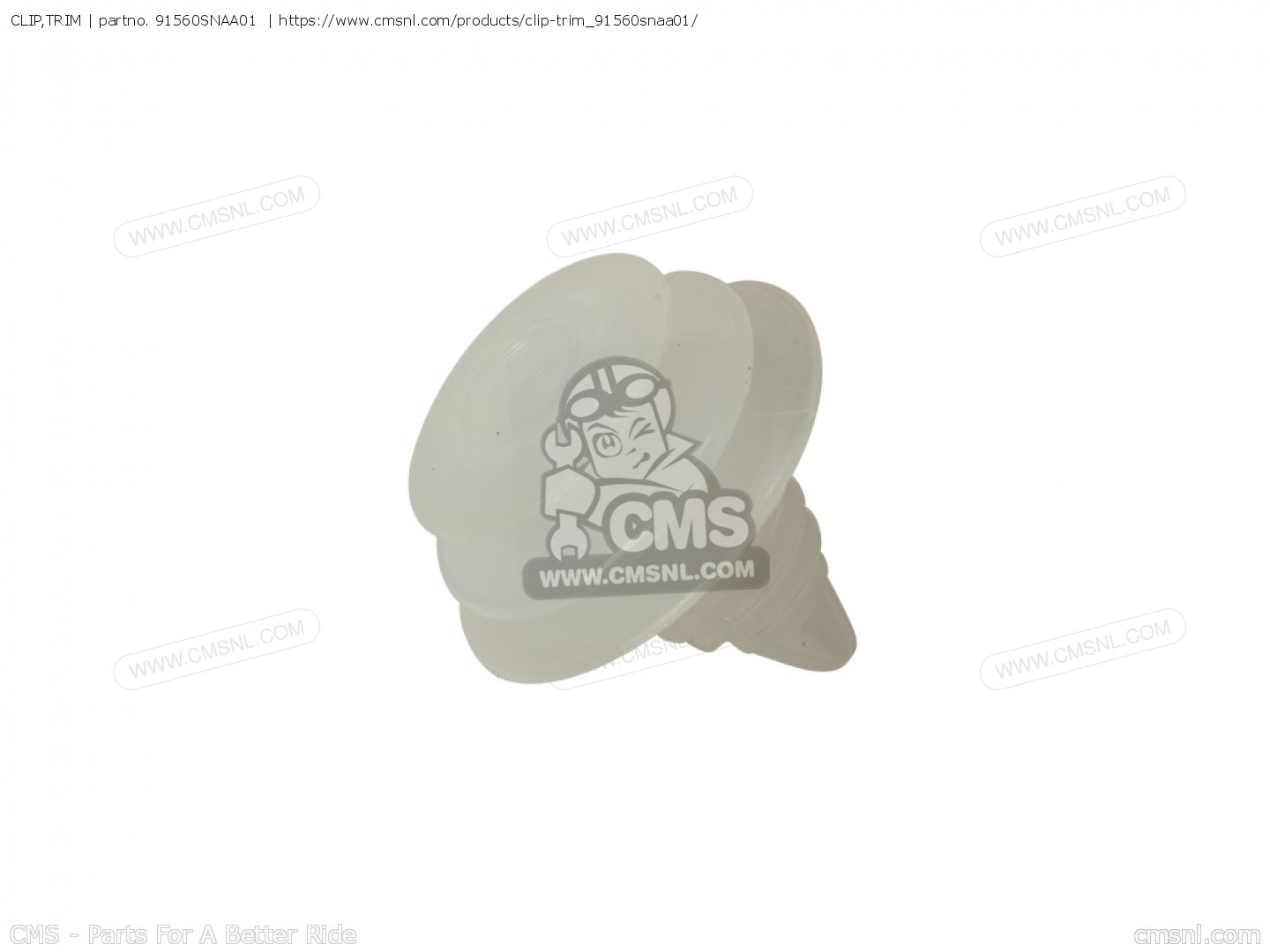 91560SNAA01: Clip,trim Honda - buy the 91560-SNA-A01 at CMSNL