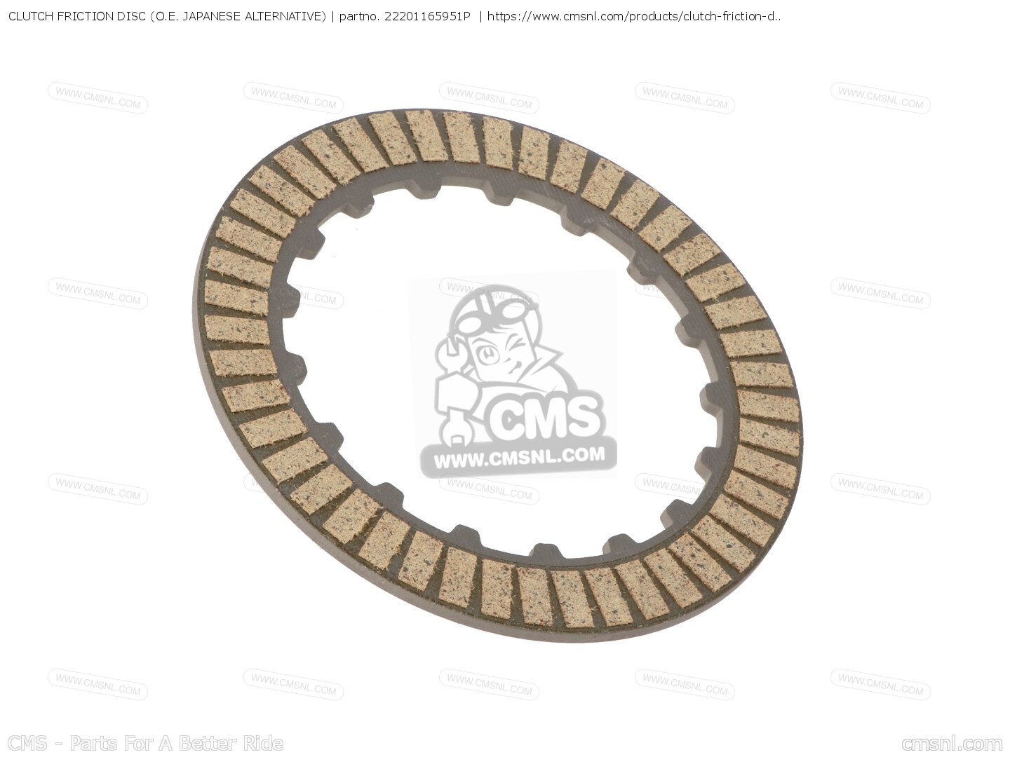 CLUTCH FRICTION DISC (O.E. JAPANESE ALTERNATIVE) for Honda - order at CMSNL