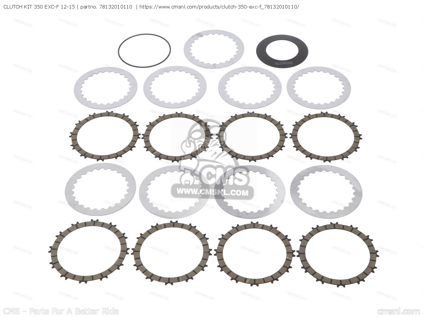 CLUTCH KIT 350 EXC-F 12-15 for 350 XCF-W USA 2014 - order at CMSNL