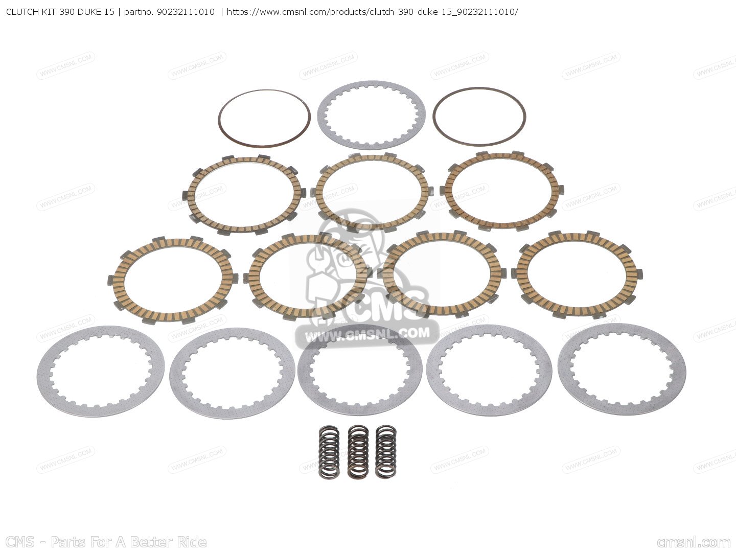 90232111010: CLUTCH KIT 390 DUKE 15 KTM - buy the 90232111010 at CMSNL