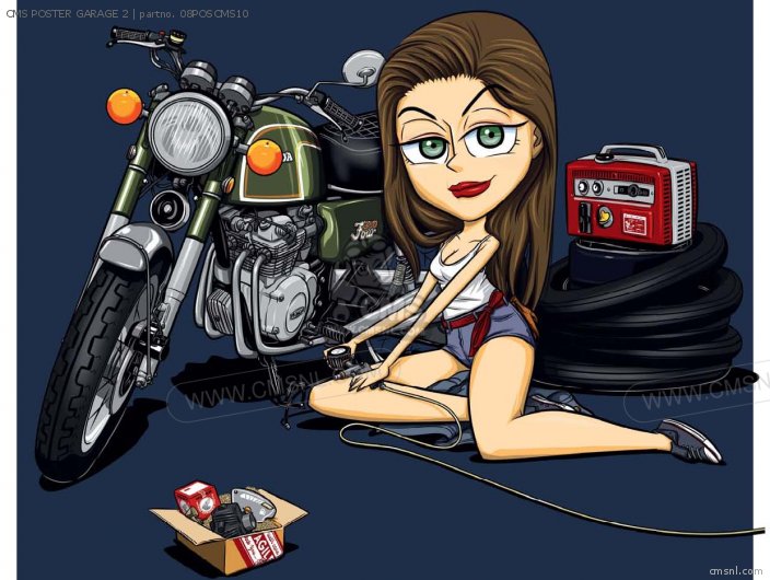 08POSCMS10: Cms Poster Garage 2 Manga Honda - buy the 08POS-CMS-10 at CMSNL