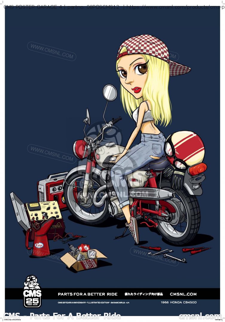 08POSCMS12: CMS POSTER GARAGE 4 MANGA Honda - buy the 08POS-CMS-12 at CMSNL