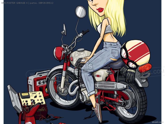 08POSCMS12: CMS POSTER GARAGE 4 MANGA Honda - buy the 08POS-CMS-12 at CMSNL