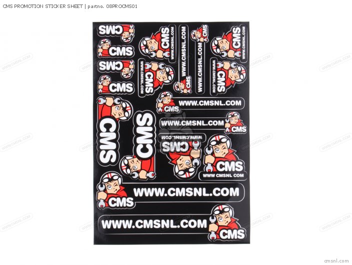 08PROCMS01: Cms Promotion Sticker Sheet Honda - buy the 08PRO-CMS-01 at ...