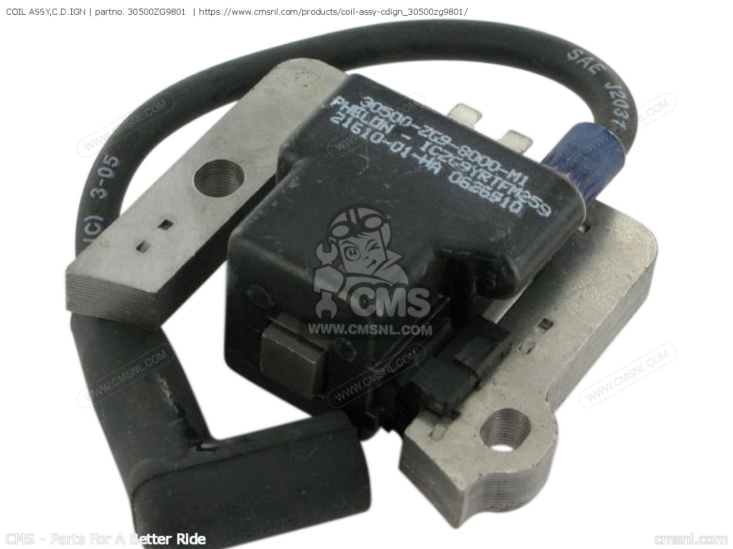 30500ZG9801: COIL ASSY,C.D.IGN Honda - buy the 30500-ZG9-801 at CMSNL