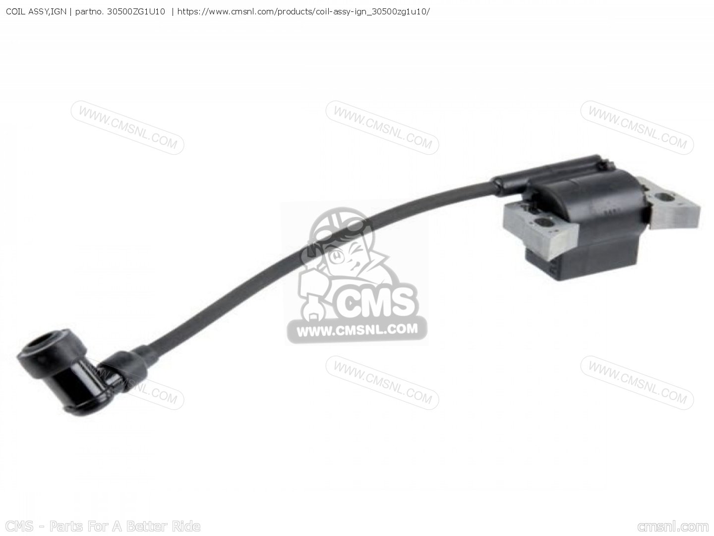 30500ZG1U10: COIL ASSY,IGN Honda - buy the 30500-ZG1-U10 at CMSNL