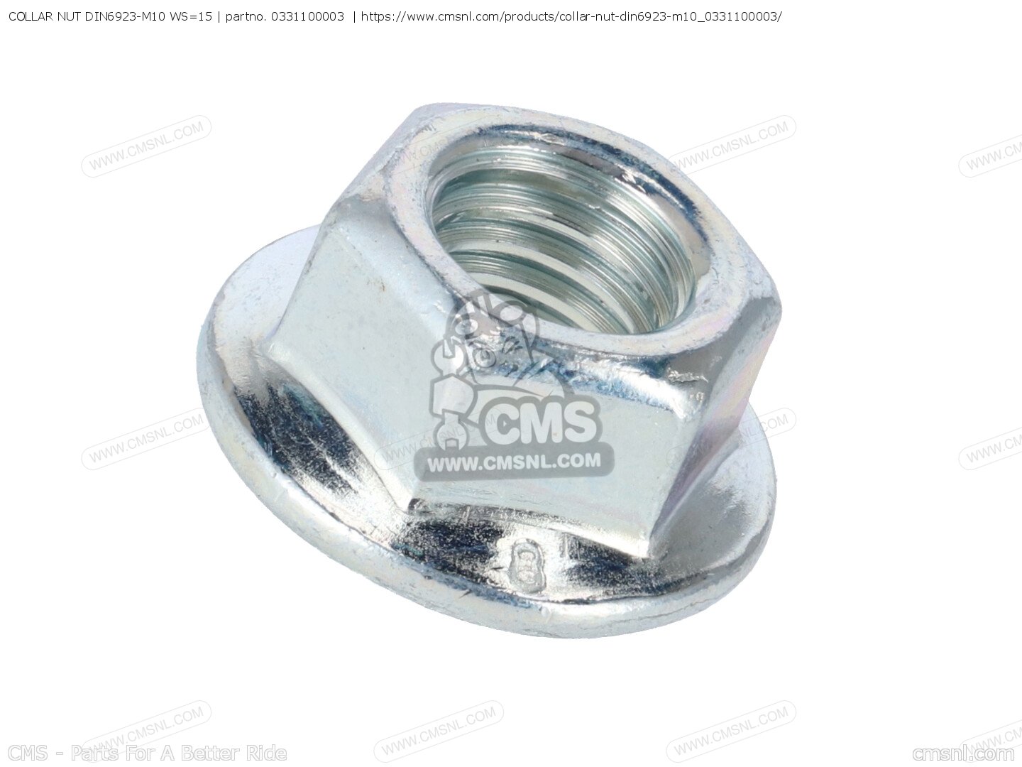 COLLAR NUT DIN6923-M10 WS=15 for KTM - order at CMSNL