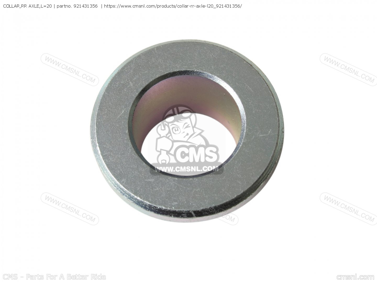 921431356: COLLAR,RR AXLE,L=20 Kawasaki - buy the 92143-1356 at CMSNL