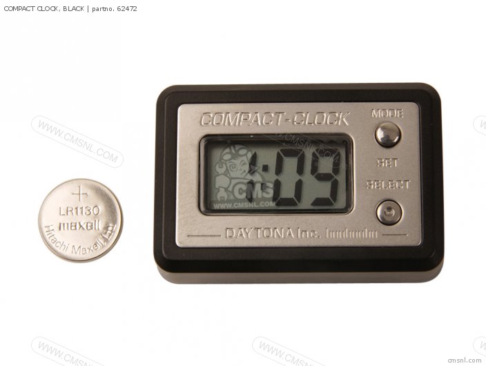 62472: Compact Clock, Black Daytona - buy the 62472 at CMSNL