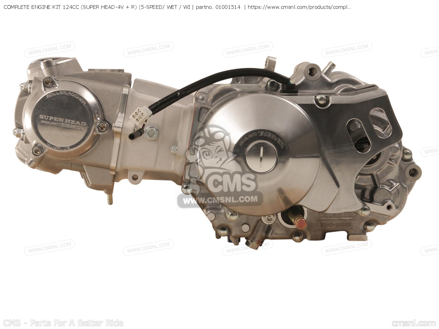 01001514: Complete Engine Kit 124cc (super Head-4v + R) (5-speed/ Wet ...