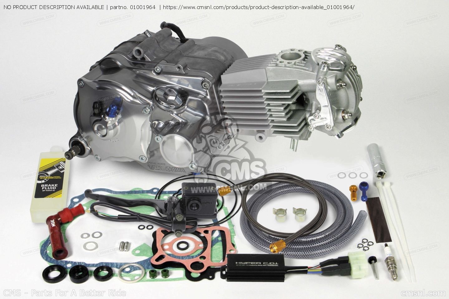 01001964: COMPLETE ENGINE KIT 124CC (SUPER HEAD-4V+R) Takegawa - buy ...