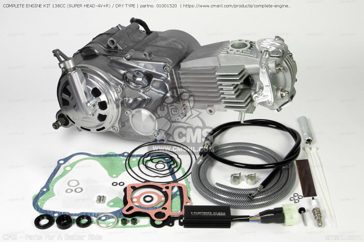 01001520: Complete Engine Kit 138cc (super Head-4v+r) / Dry Type ...