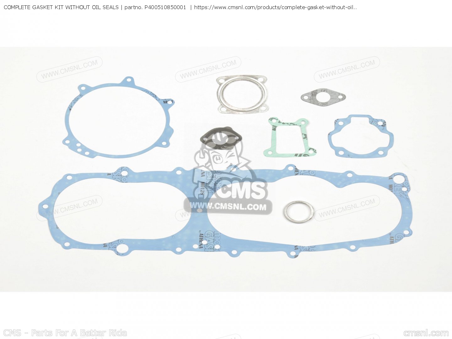 P400510850001: COMPLETE GASKET KIT WITHOUT OIL SEALS Athena - buy the ...