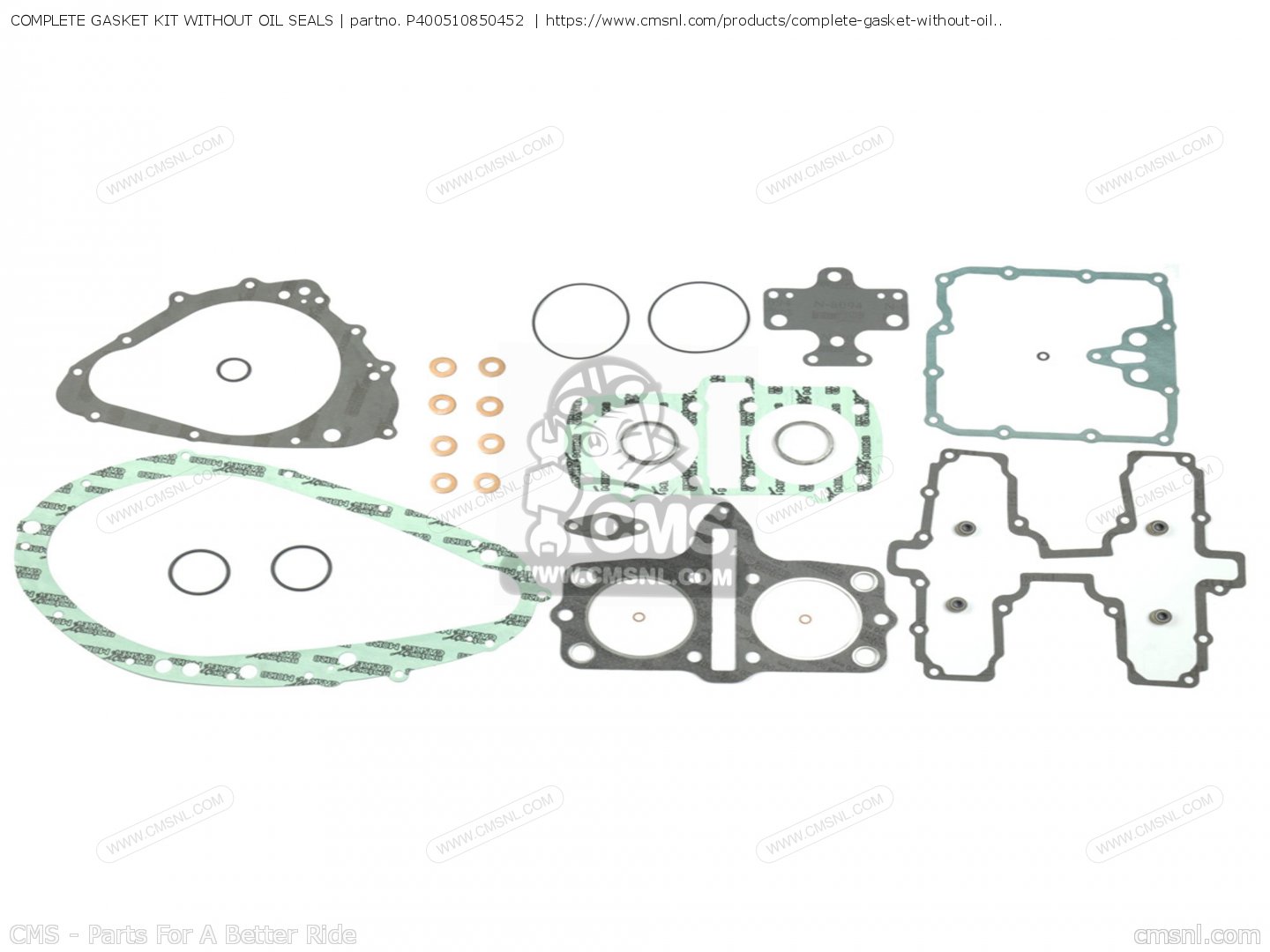 P400510850452: COMPLETE GASKET KIT WITHOUT OIL SEALS Athena - buy the ...