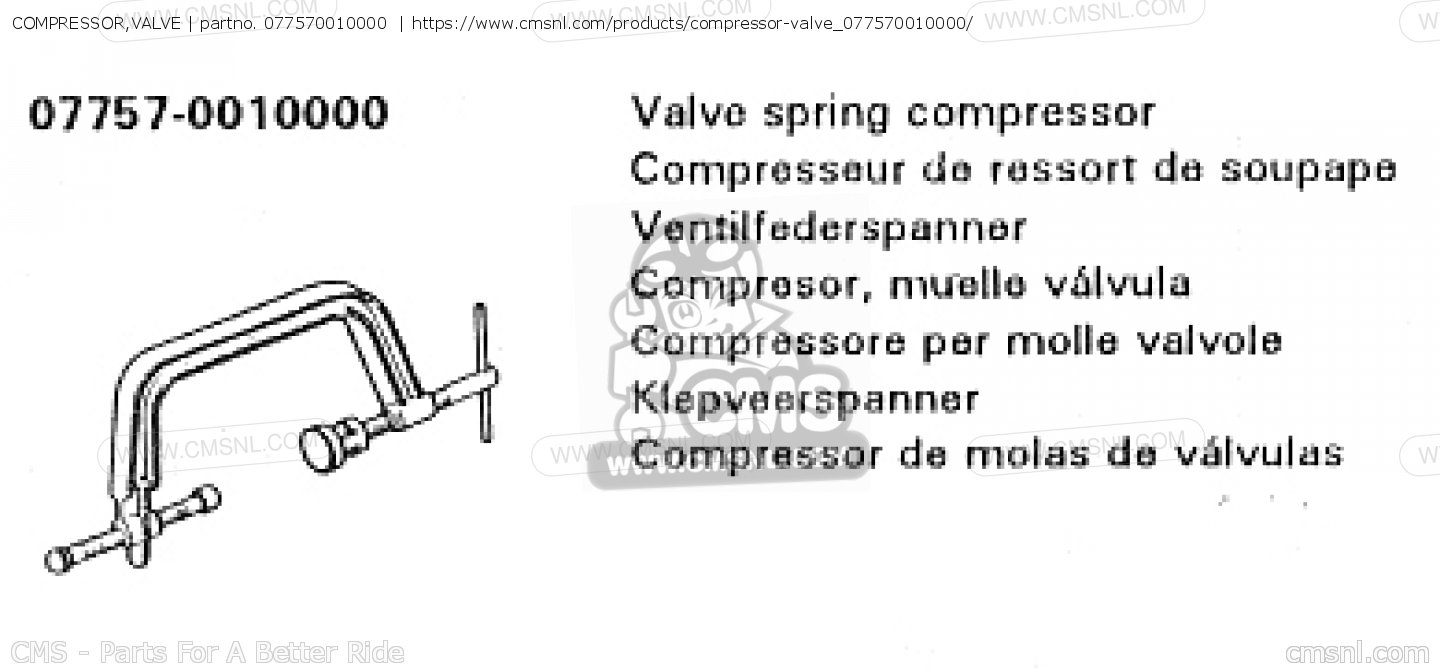 07757-0010000 Compressor,Valve, 077570010000 Honda - C310A, C50, Z50A
