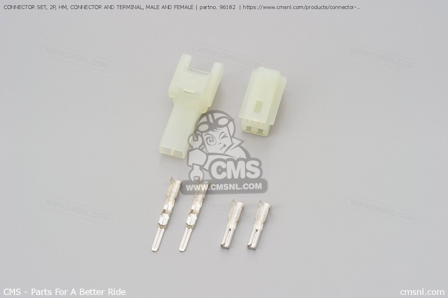 96182: Connector Set, 2p, Hm, Connector And Terminal, Male And Female ...