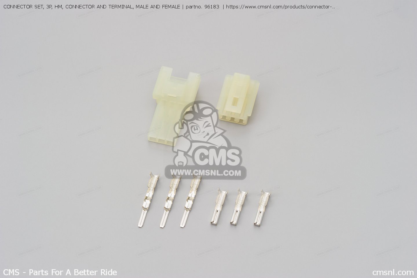 96183: Connector Set, 3p, Hm, Connector And Terminal, Male And Female ...