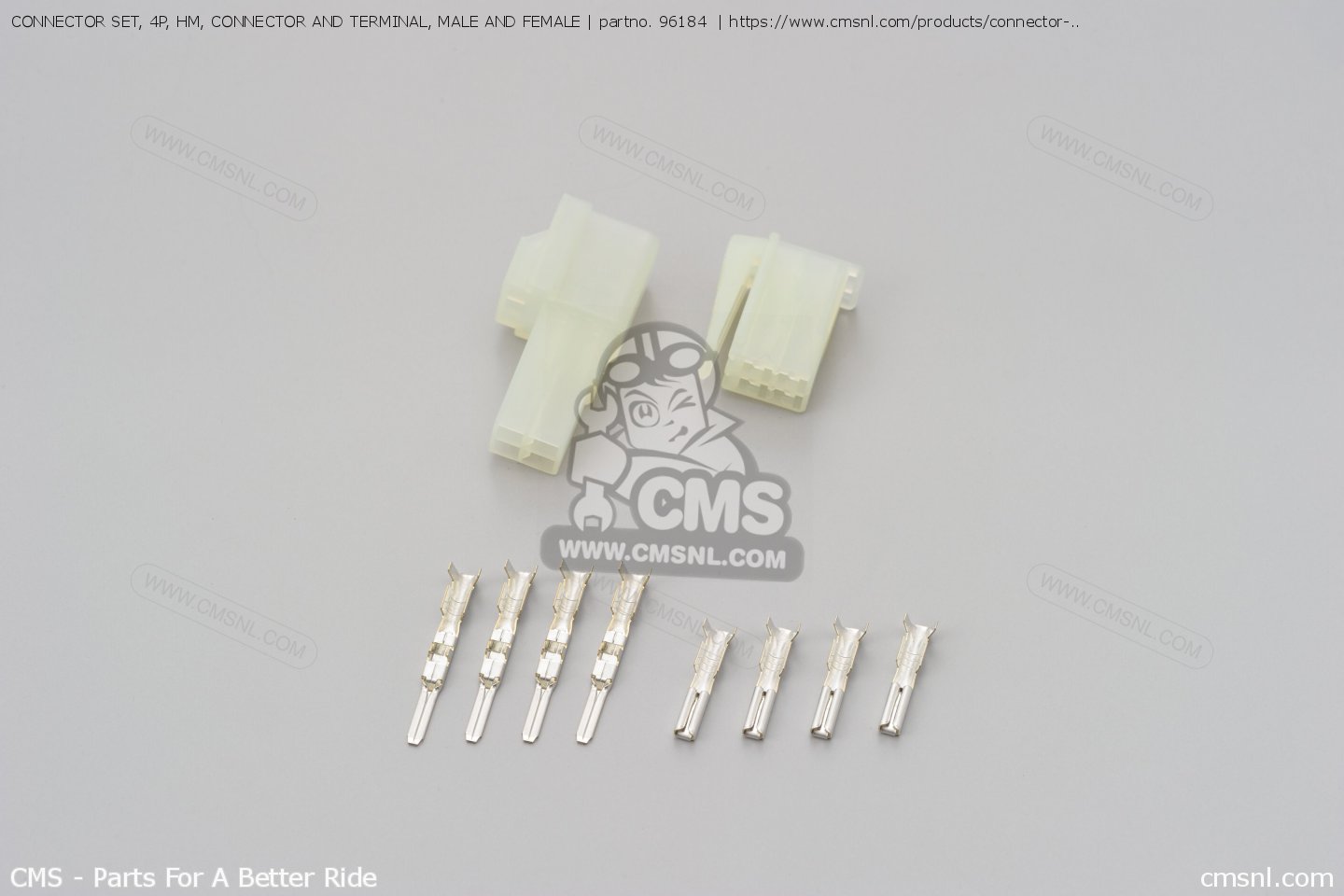 96184: Connector Set, 4p, Hm, Connector And Terminal, Male And Female ...