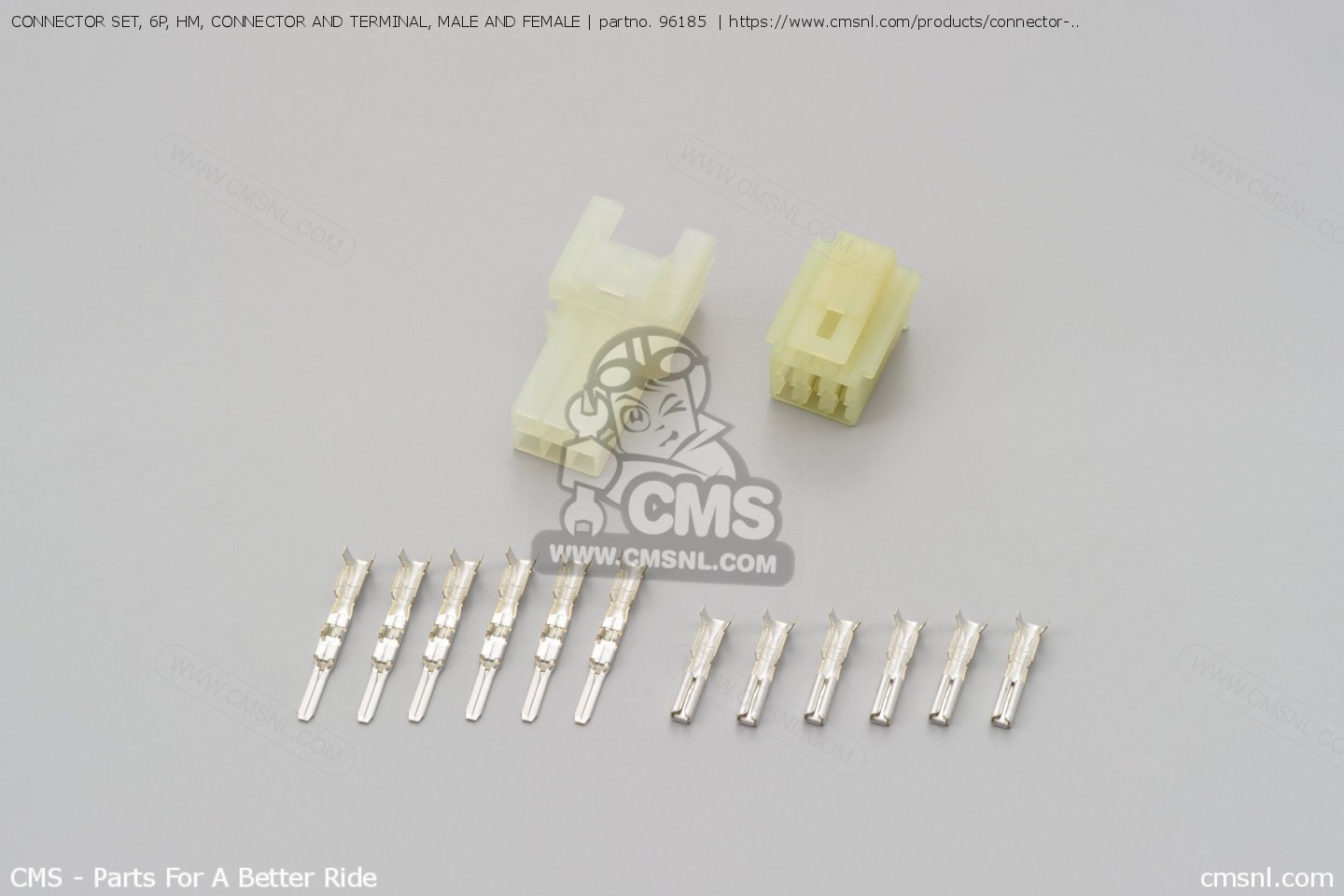 96185: Connector Set, 6p, Hm, Connector And Terminal, Male And Female ...