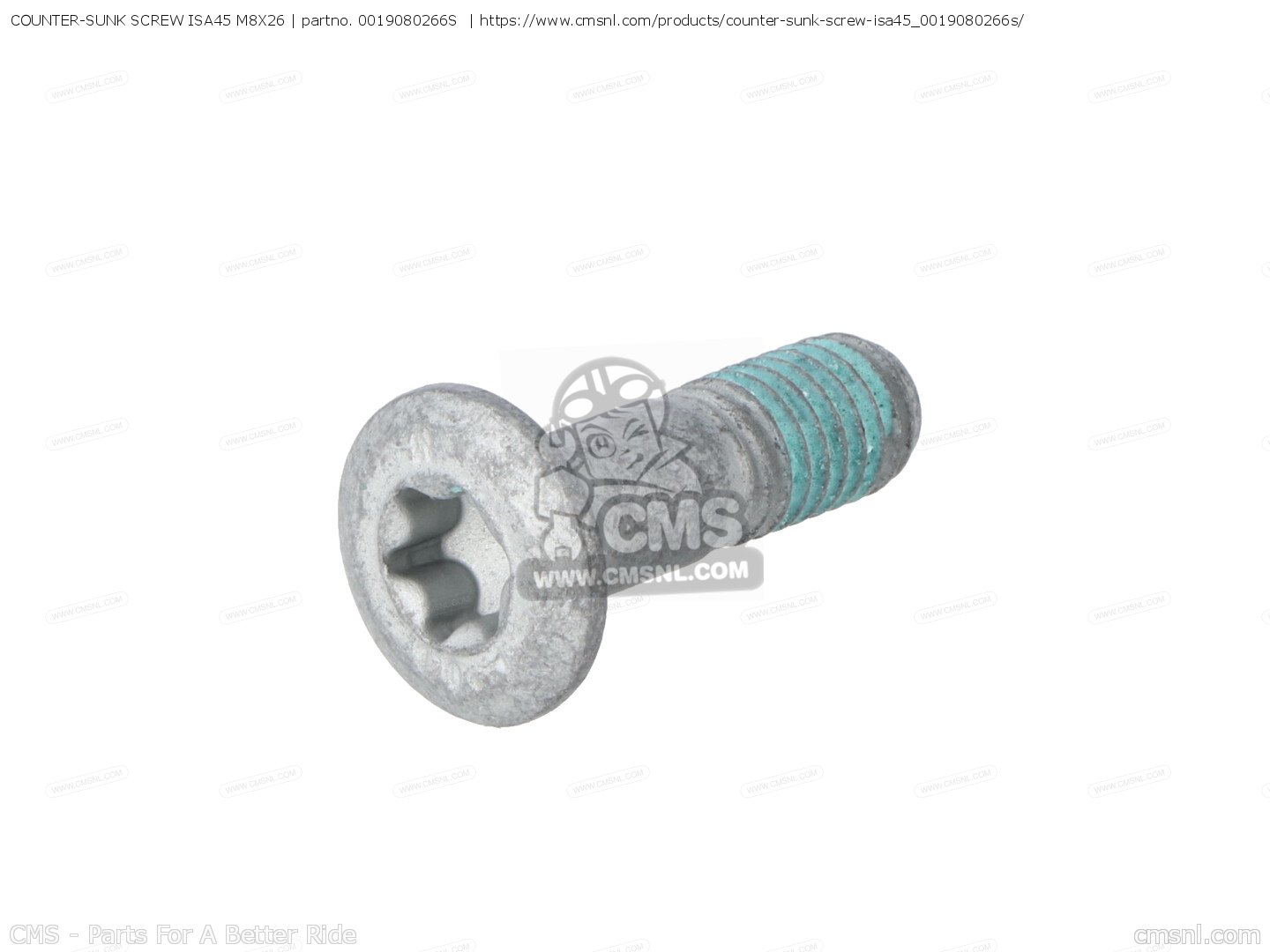 COUNTER-SUNK SCREW ISA45 M8X26 for 790 Adventure, orange - CKD PH 2020 ...