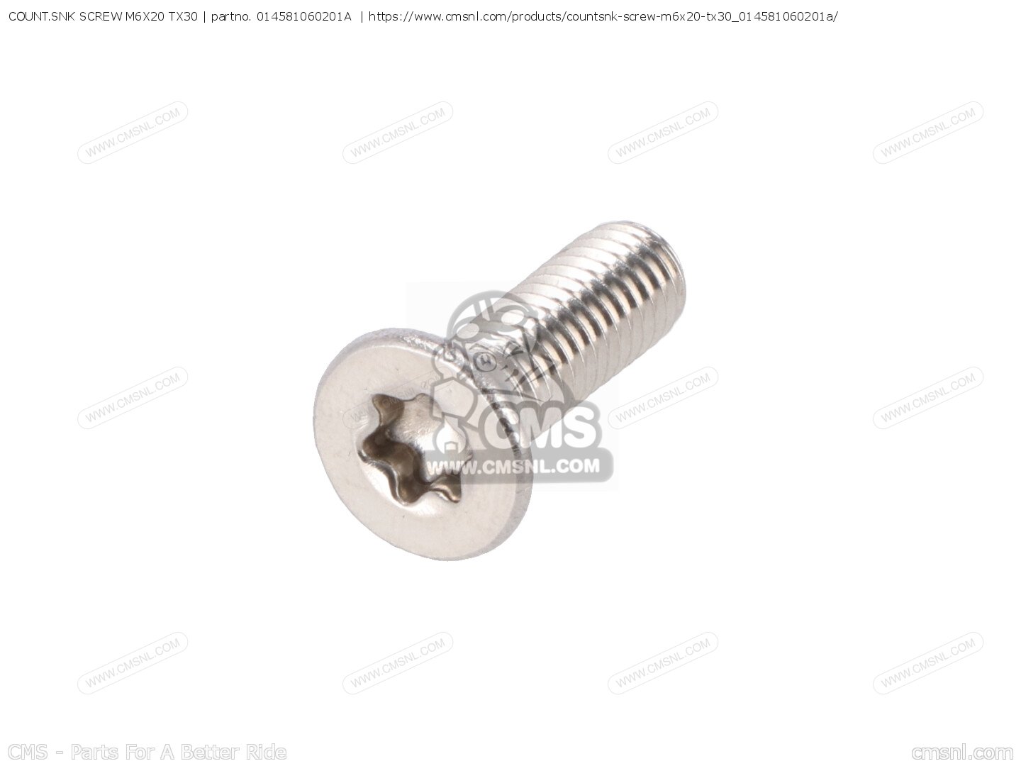 014581060201A: COUNT.SNK SCREW M6X20 TX30 Husqvarna - buy the ...